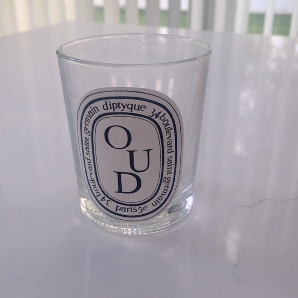 Diptyque Oud Empty Full Size Candle Jar 190g - Gem